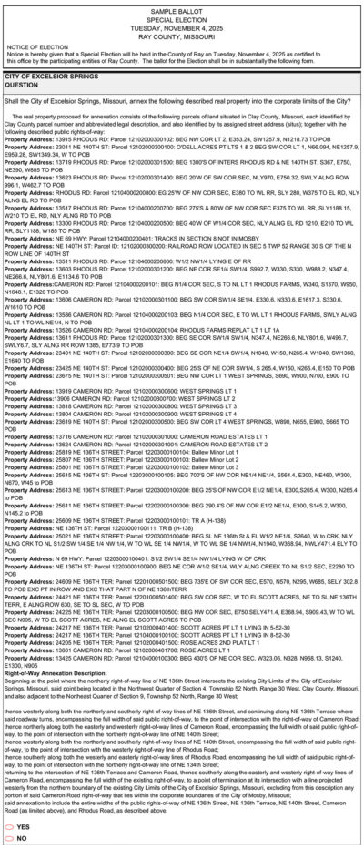 Sample Ballots – Ray County, Missouri